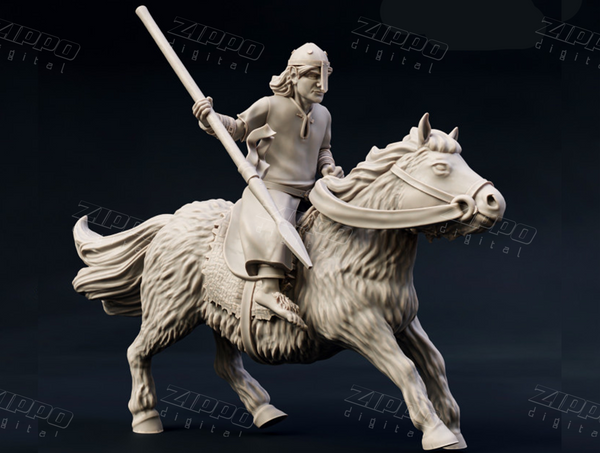 Halfling Militia Rider 3D Print - STL file – STLMasterpieces Halfling Militia Rider 3D Print - STL file – STLMasterpieces