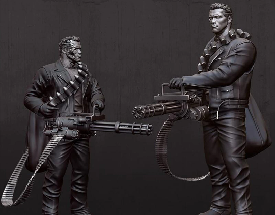 Terminator 2 Judgment Day - Arnold Schwarzenegger 3D Print - STL file ...