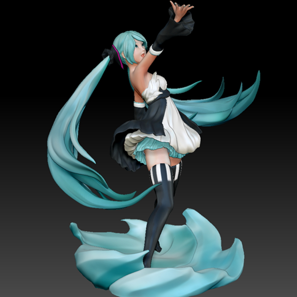 Hatsune Miku 3d Print Stl File Stlmasterpieces