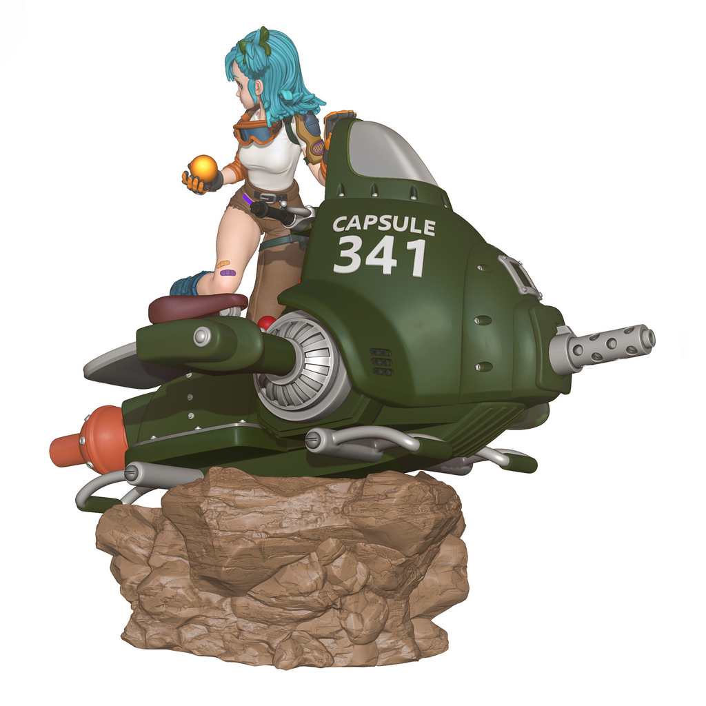 Bulma from Drago Ball 3D Print - STL file – STLMasterpieces