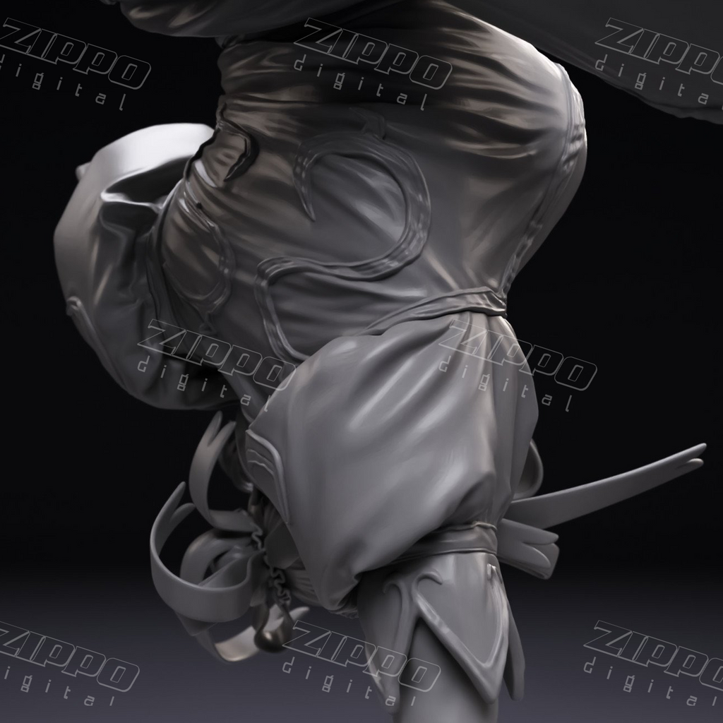 Chun-Li Spinning Bird Kick Fan Art 3D Print - STL file – STLMasterpieces