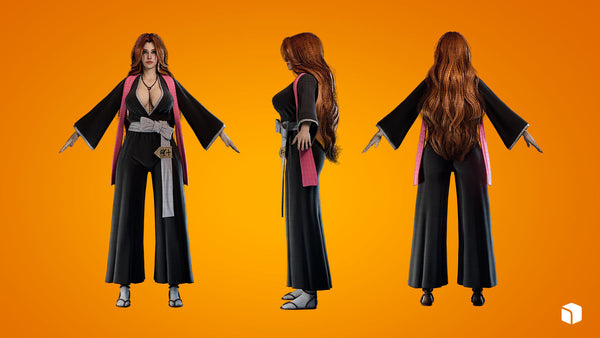 Rangiku Matsumoto - Bleach Game Ready - Low Poly Low-poly 3D model ...